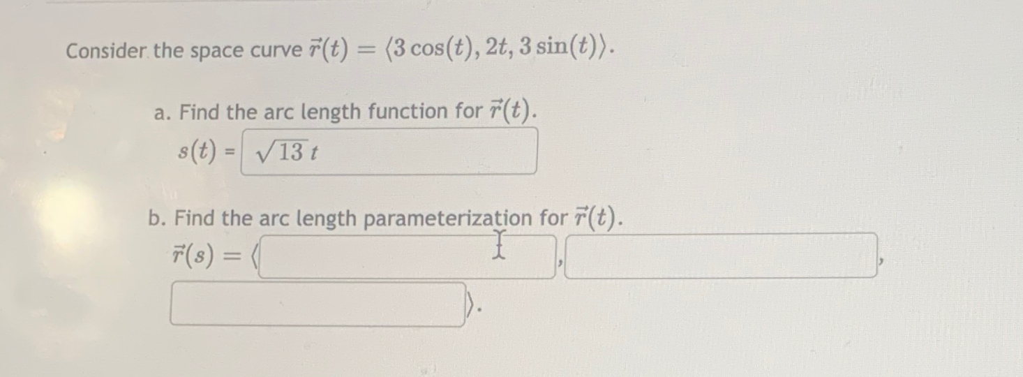 Solved Consider the space curve | Chegg.com