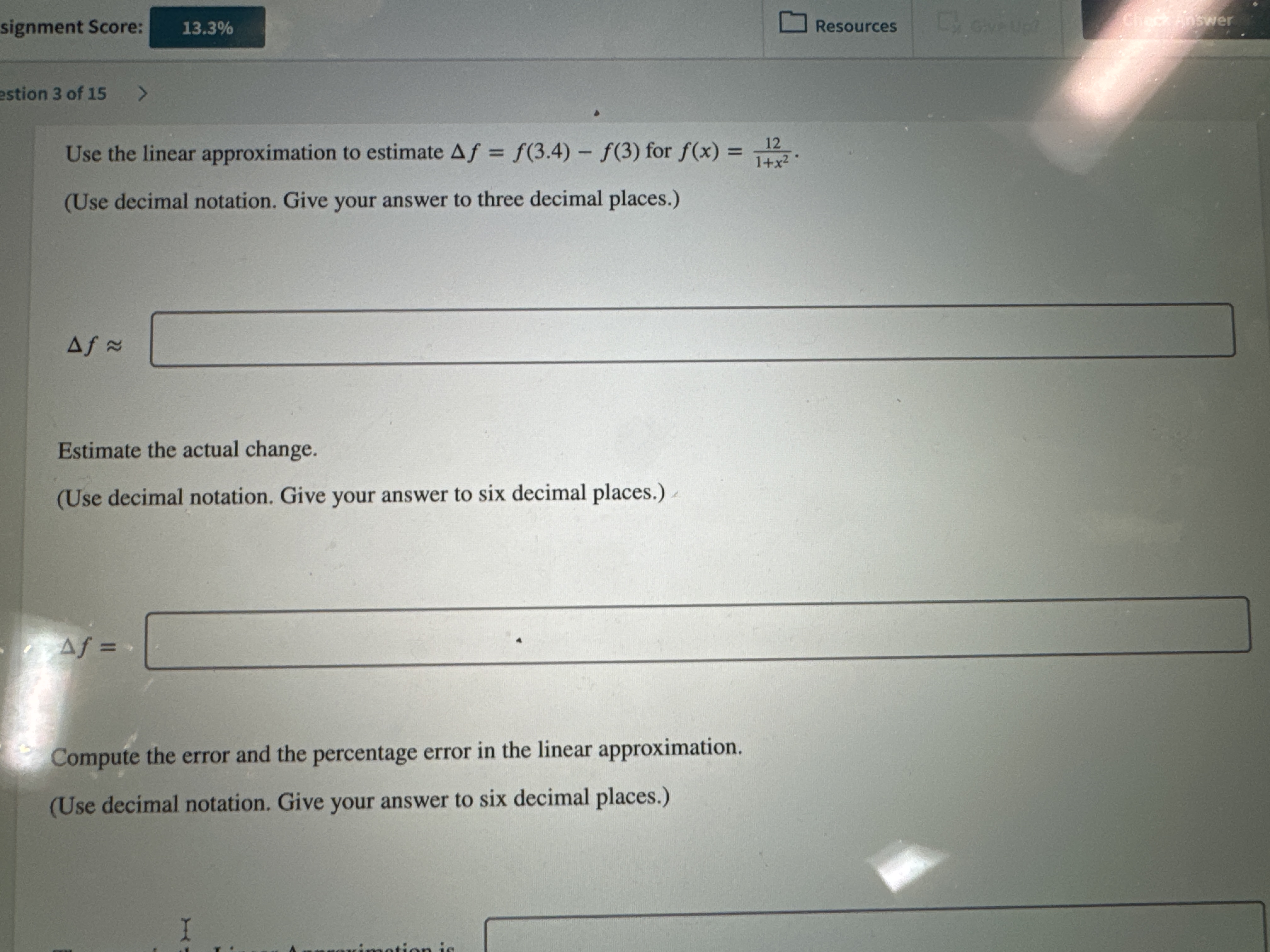 Solved Use the linear approximation to estimate | Chegg.com