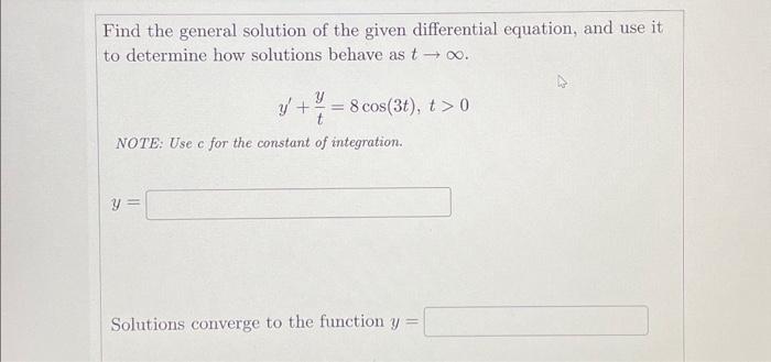Solved Find the general solution of the given differential | Chegg.com