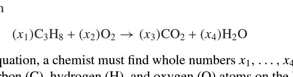 Solved balance this chemical equations by linear algebra | Chegg.com