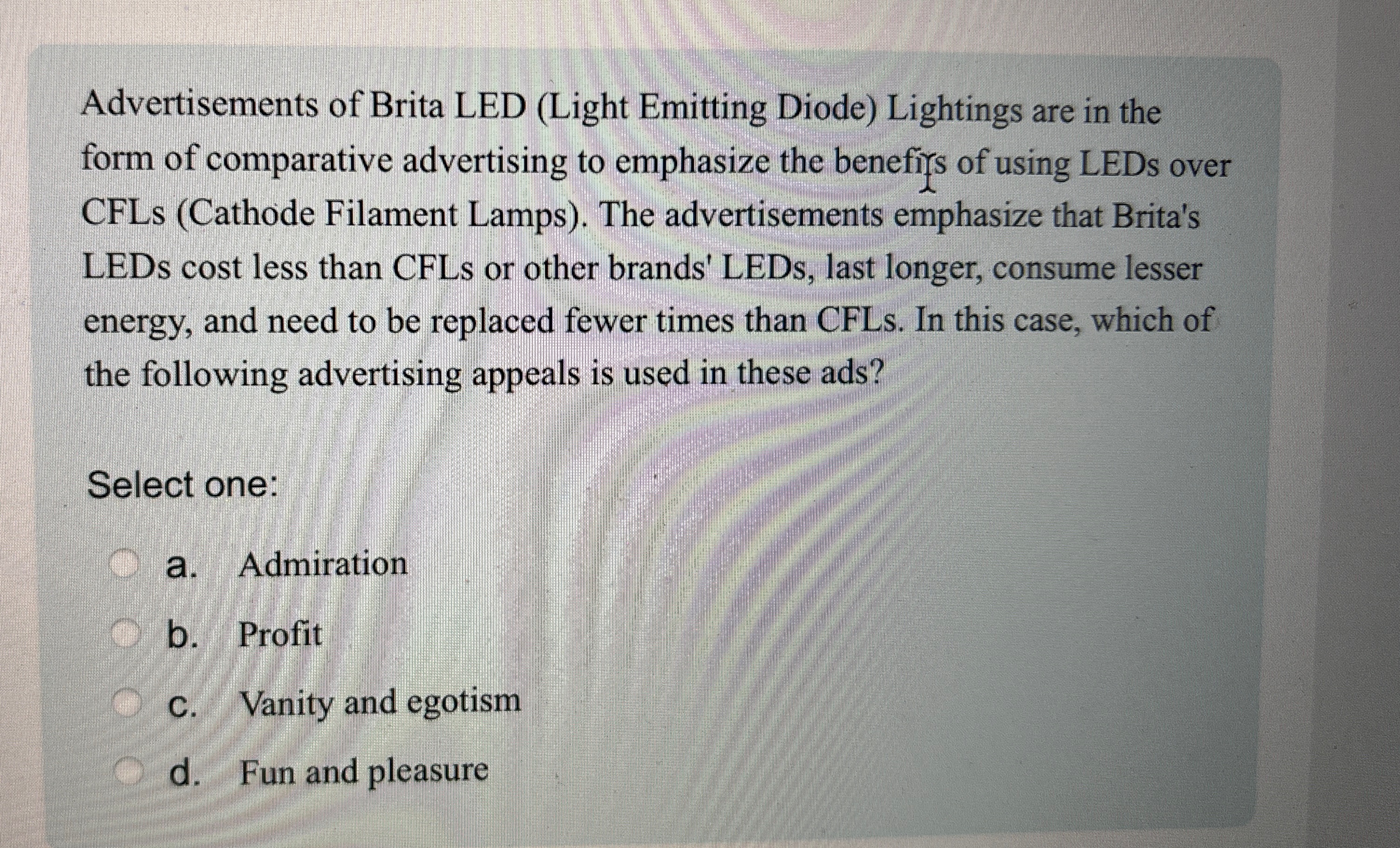 Solved Advertisements of Brita LED (Light Emitting Diode) | Chegg.com