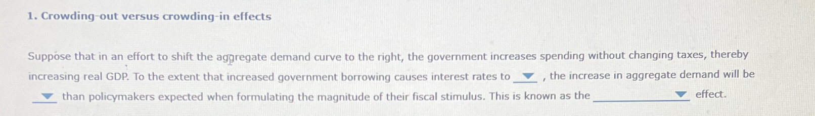 Solved Crowding-out versus crowding-in effectsSuppose that | Chegg.com