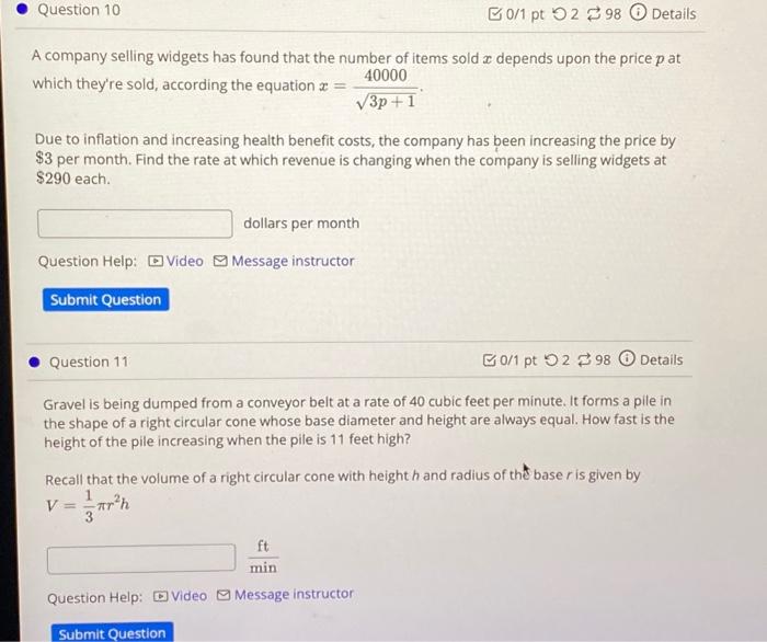 Solved A company selling widgets has found that the number | Chegg.com