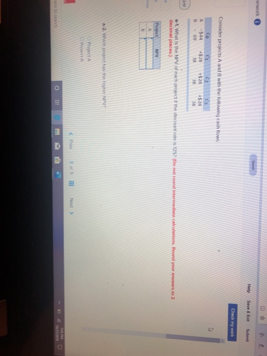 Solved Mework Help Save And Exit Submit Check My Work Consider 4161