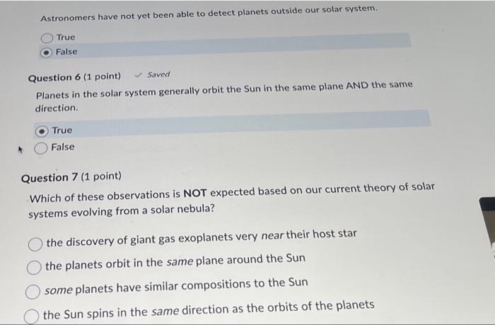 Solved Astronomers have not yet been able to detect planets | Chegg.com