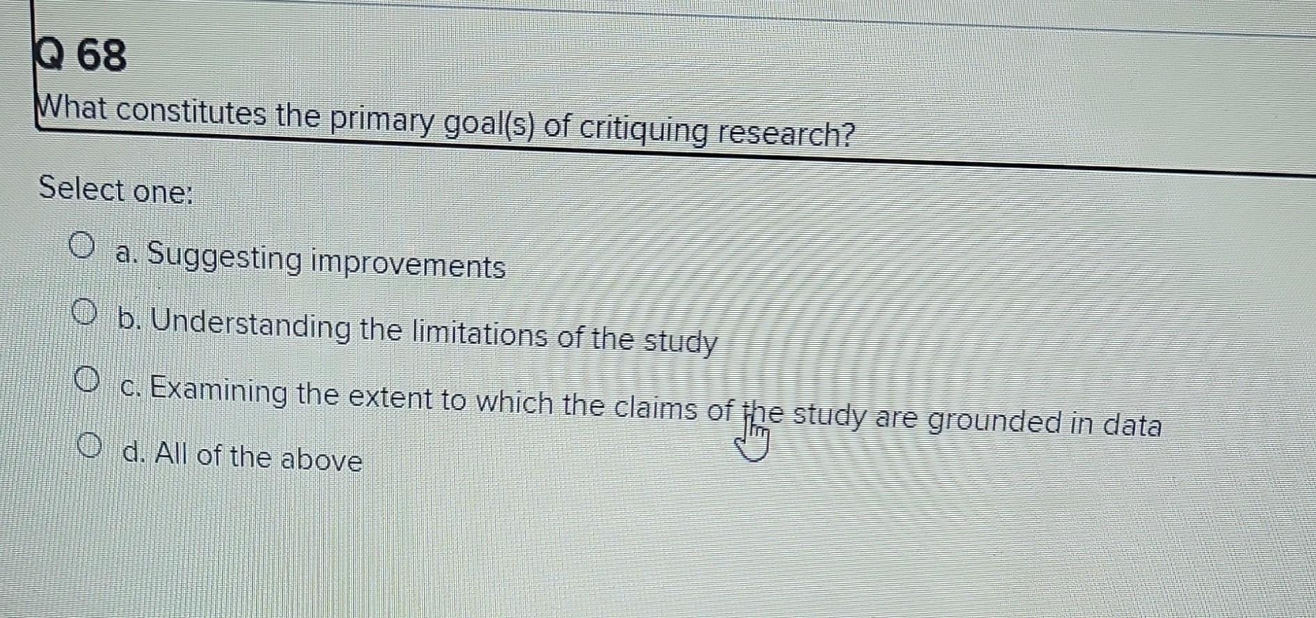 In a sequential mixed-methods design Select one: a. | Chegg.com