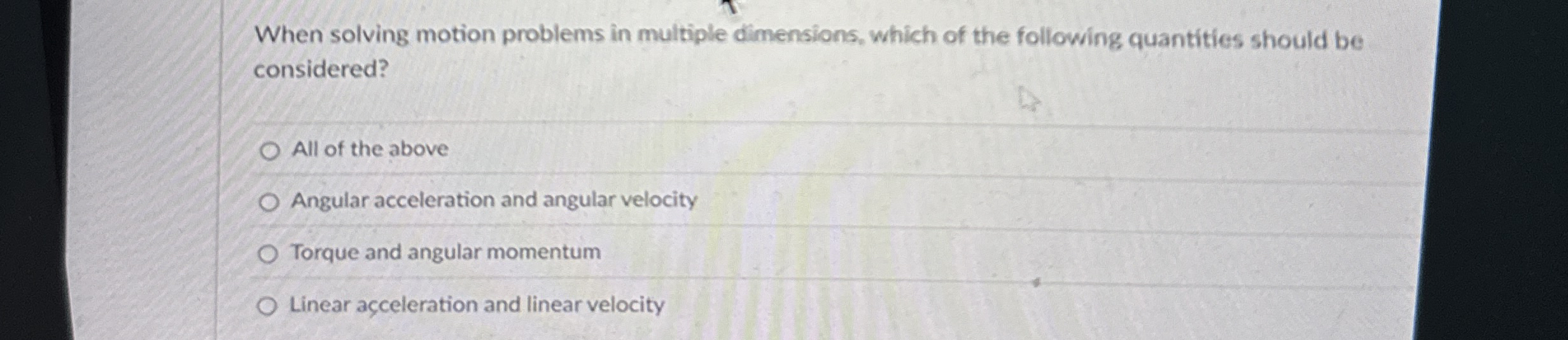 Solved When solving motion problems in multiple dimensions, | Chegg.com
