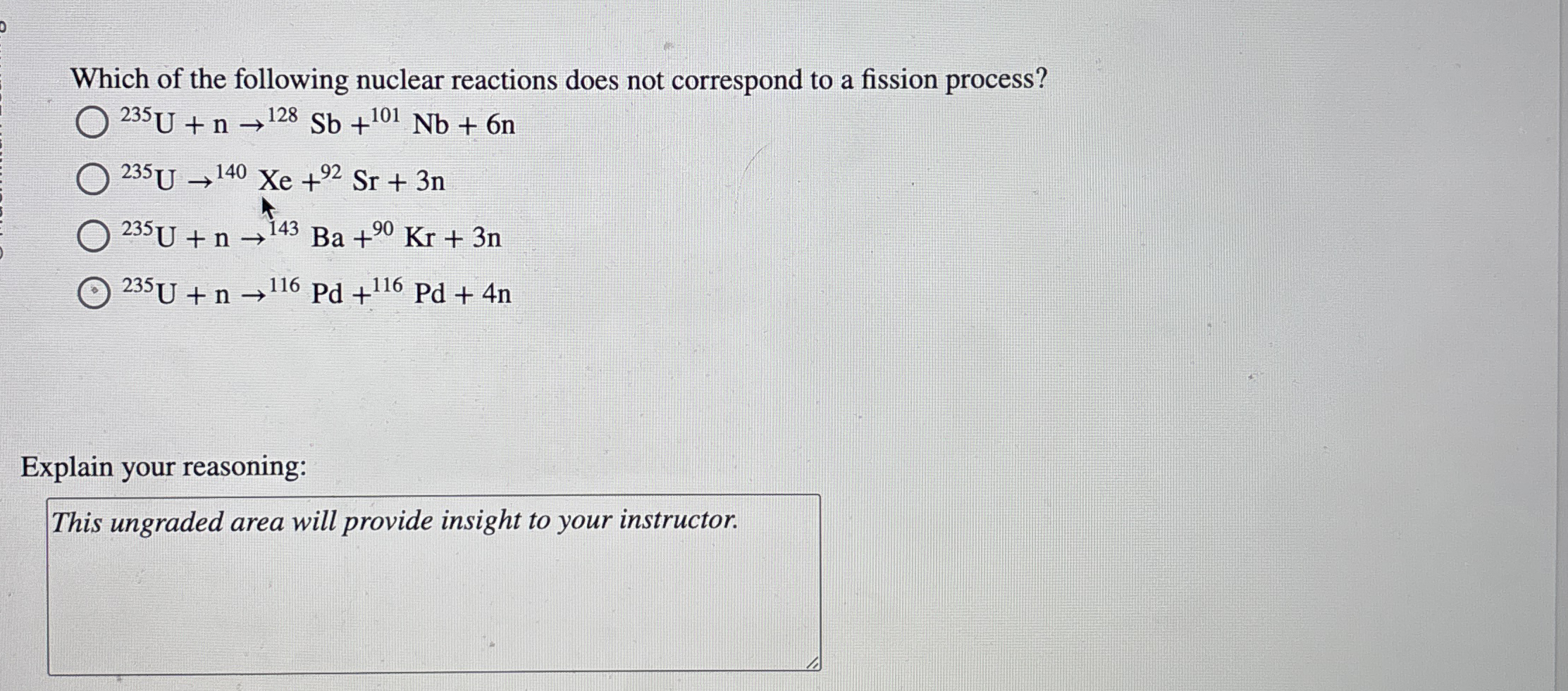 Solved Which of the following nuclear reactions does not | Chegg.com