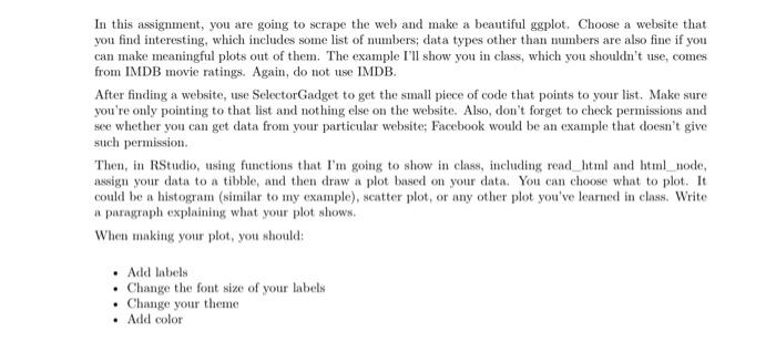 Solved In this assignment, you are going to scrape the web | Chegg.com