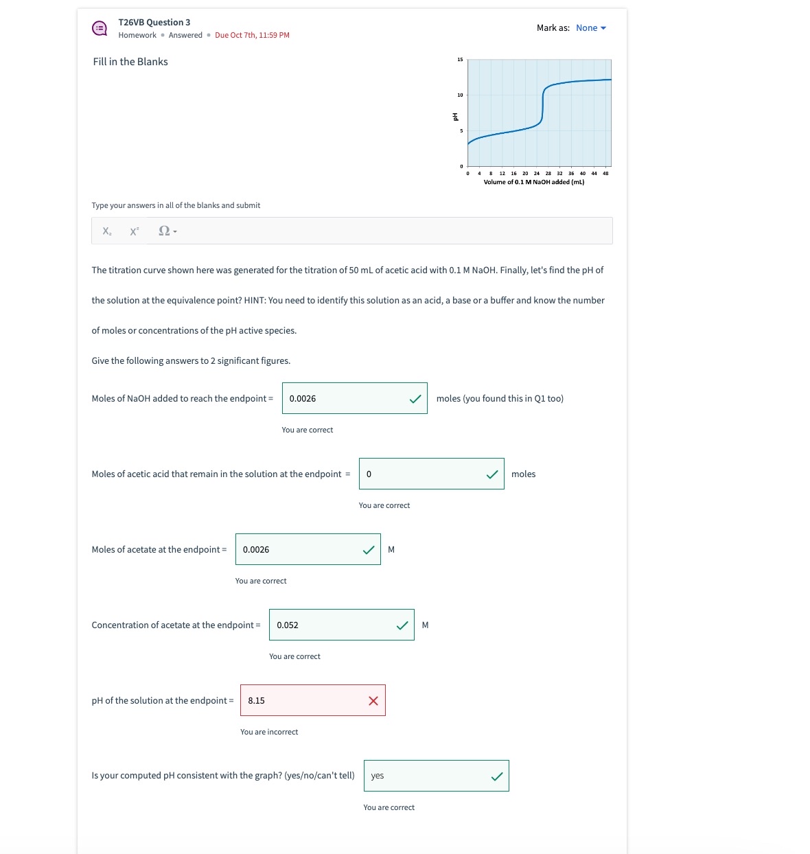 Solved T26VB Question 3Homework * ﻿Answered * ﻿Due Oct | Chegg.com