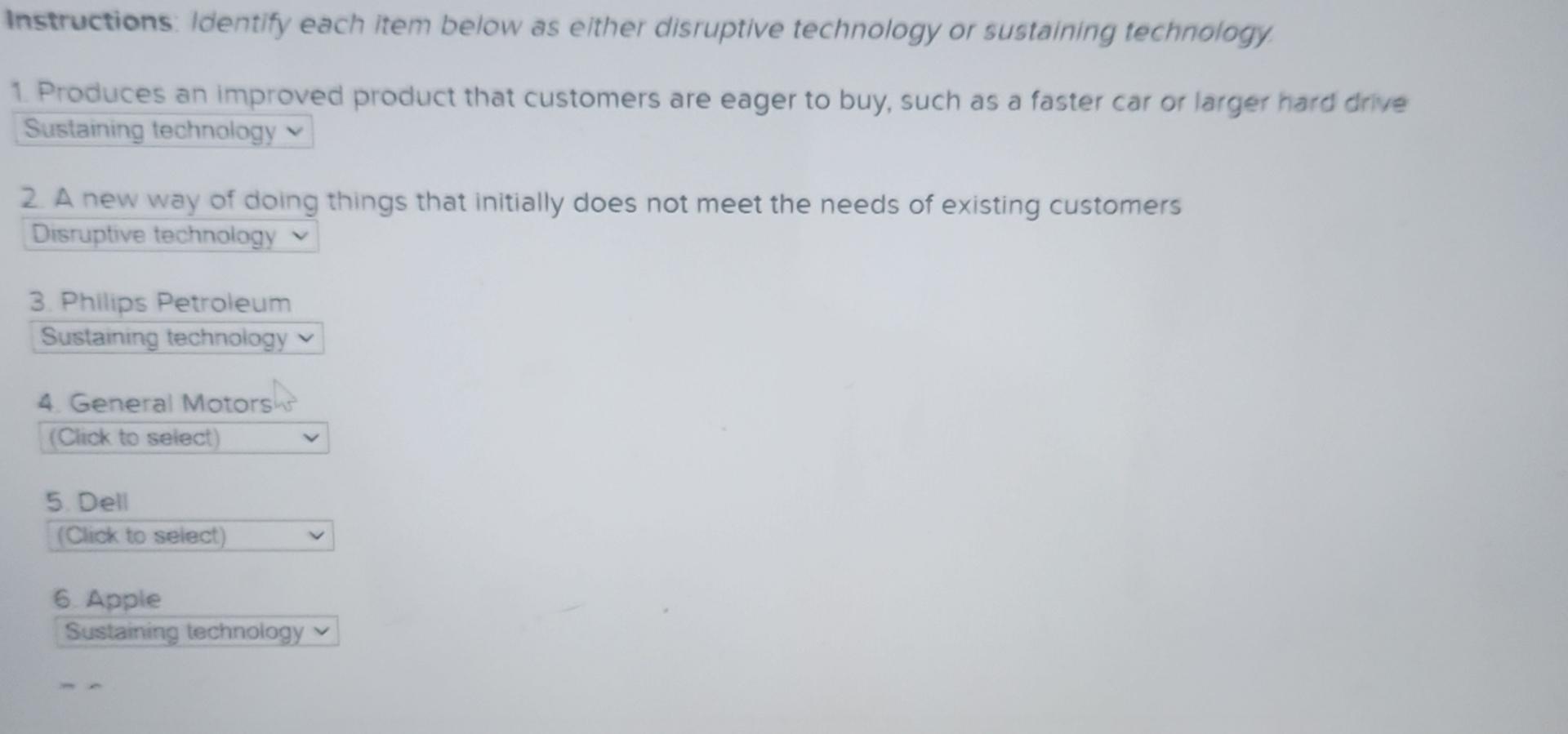 Solved Instructions: Identify each item below as either | Chegg.com