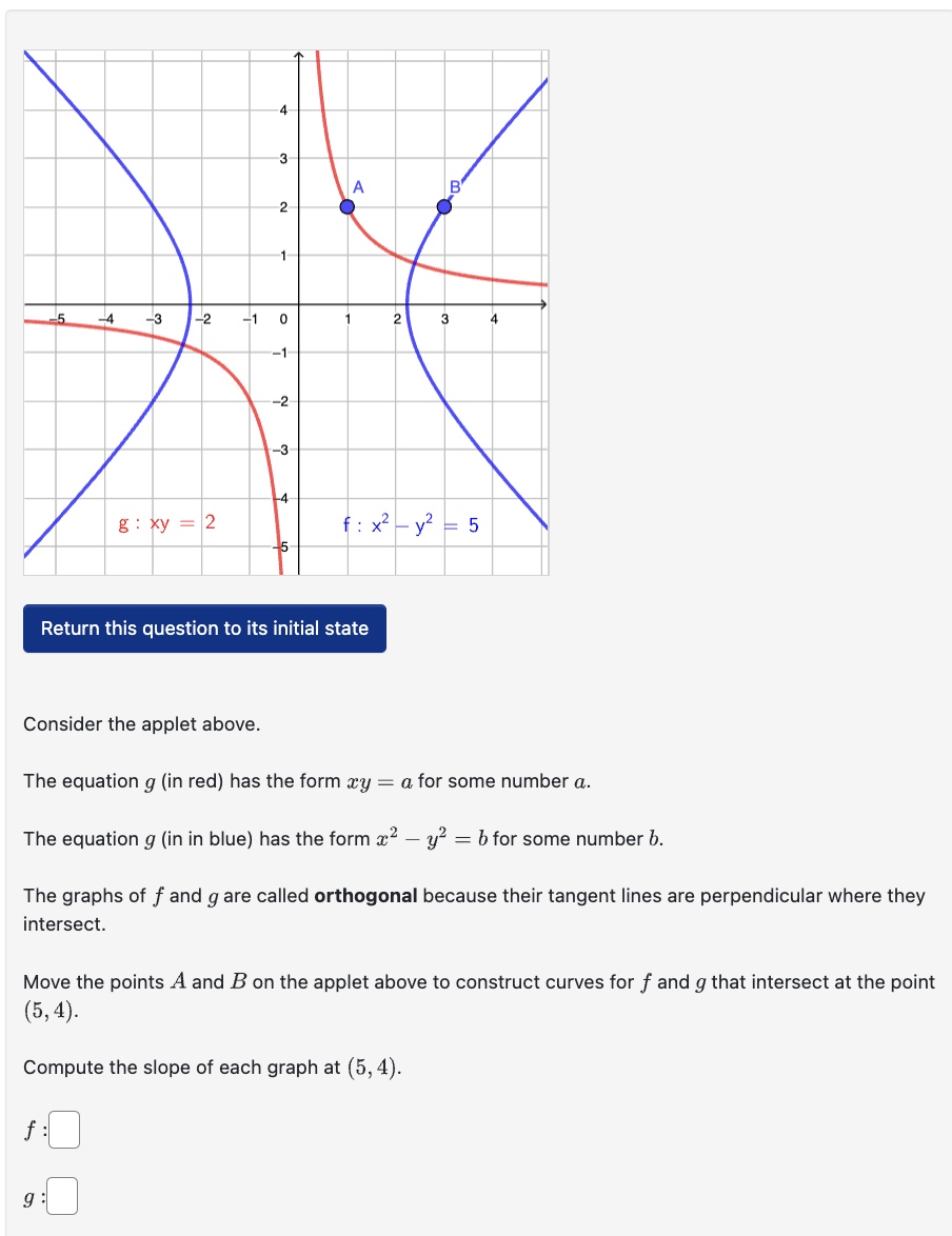 Solved Consider the applet above.The equation g (in red) | Chegg.com