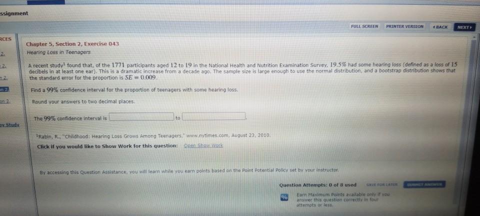 Solved ssignment FULL SCREEN PRINTER VERSION BLACK NEXT RCES | Chegg.com