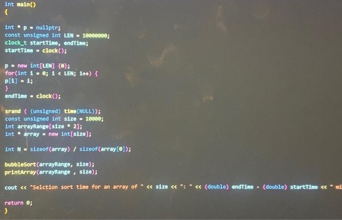 Solved I have an array size of 10000 that outputs random | Chegg.com