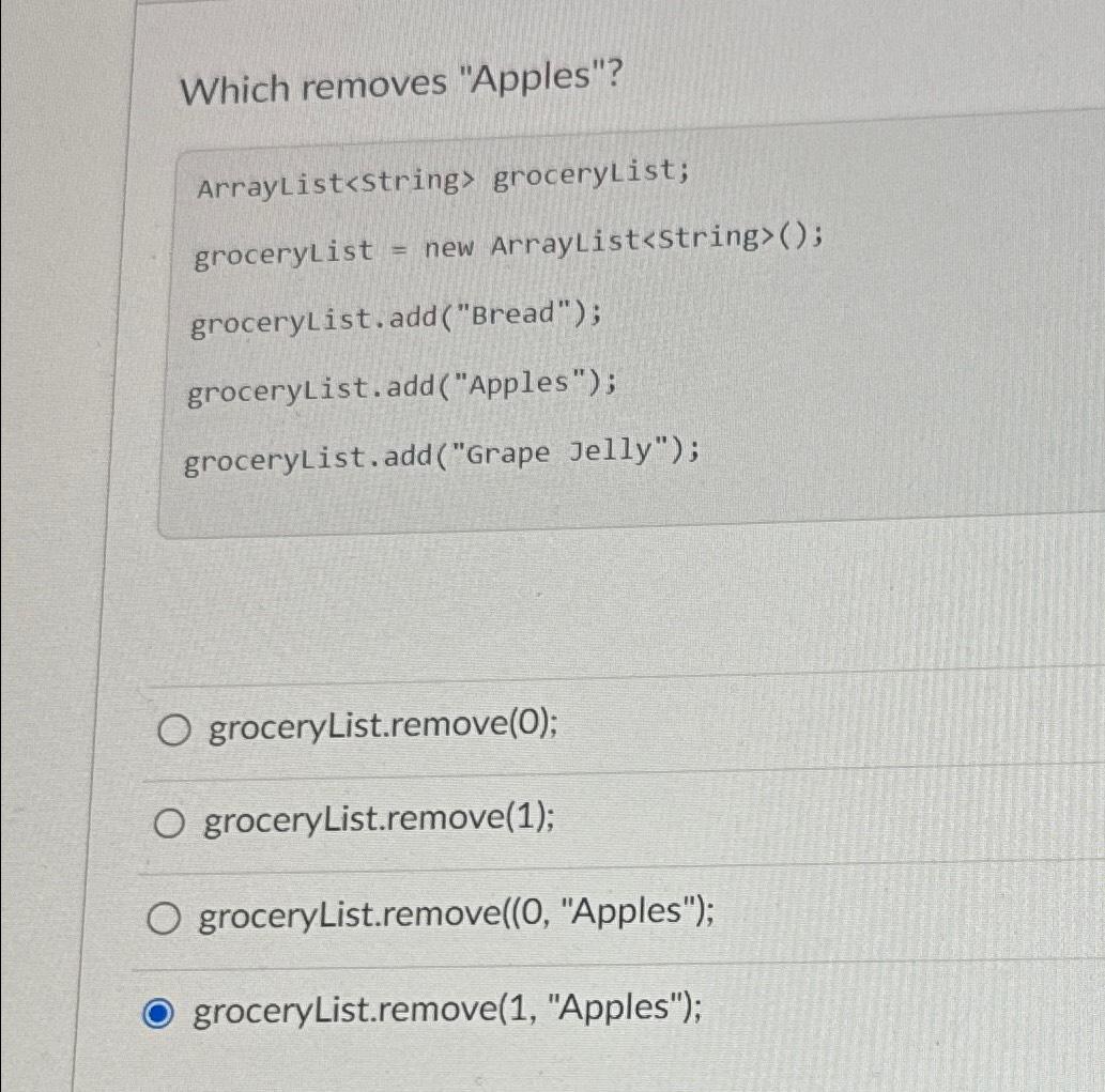 Solved Which removes Solved Which removes