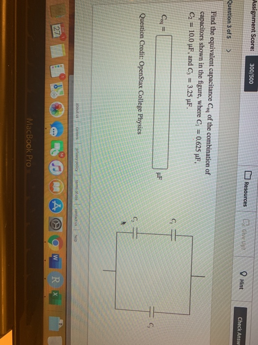 Solved Assignment Score: 300/500 Resources Give Up? Hint | Chegg.com