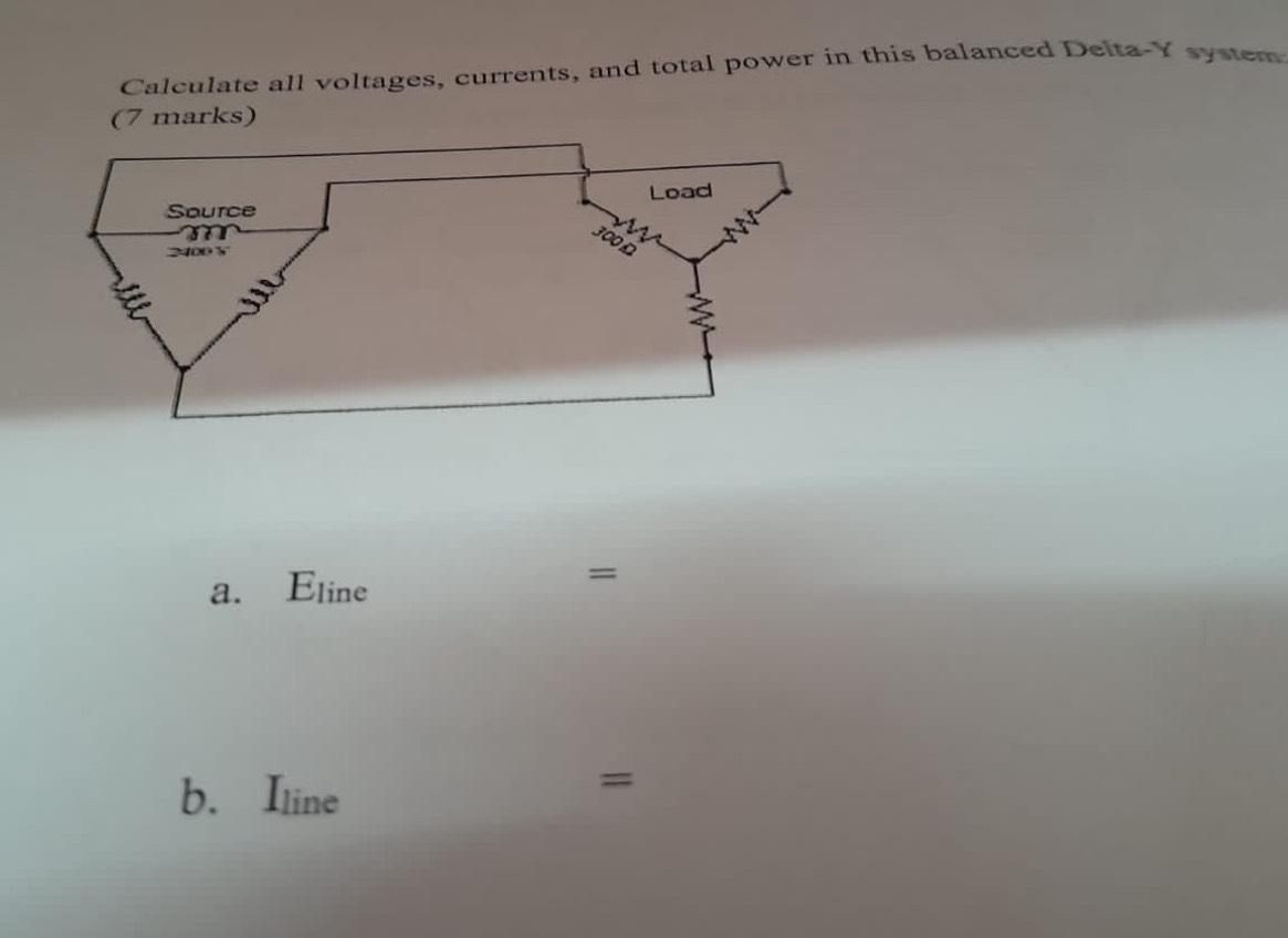 Solved Calculate all voltages, currents, and total power in | Chegg.com