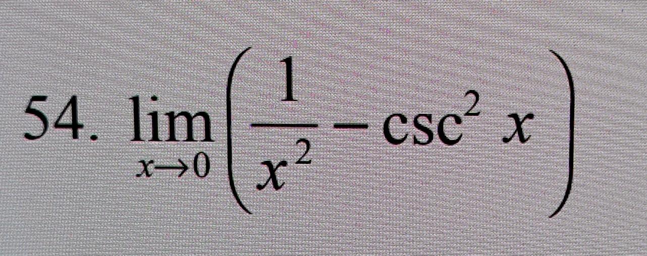 Solved limx→0(x21−csc2x) | Chegg.com