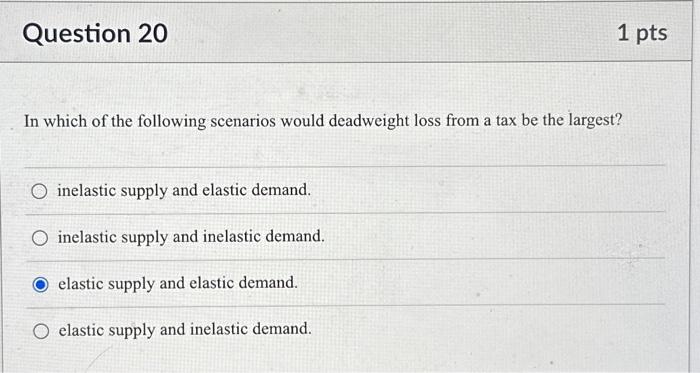 Solved Question 20 1 pts In which of the following scenarios | Chegg.com