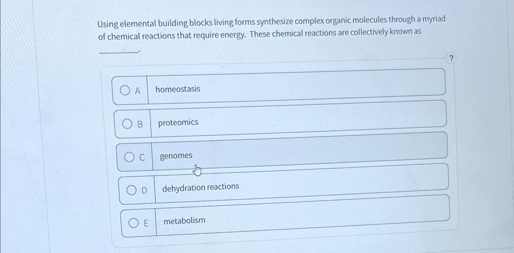 Solved Using elemental building blocks living forms | Chegg.com