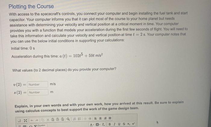 Solved Plotting the Course With access to the spacecraft's | Chegg.com
