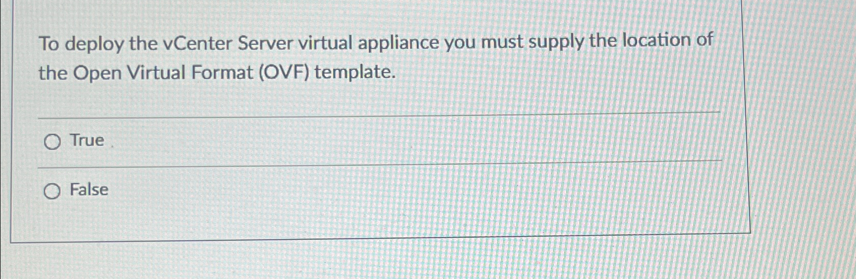 Solved To deploy the vCenter Server virtual appliance you | Chegg.com