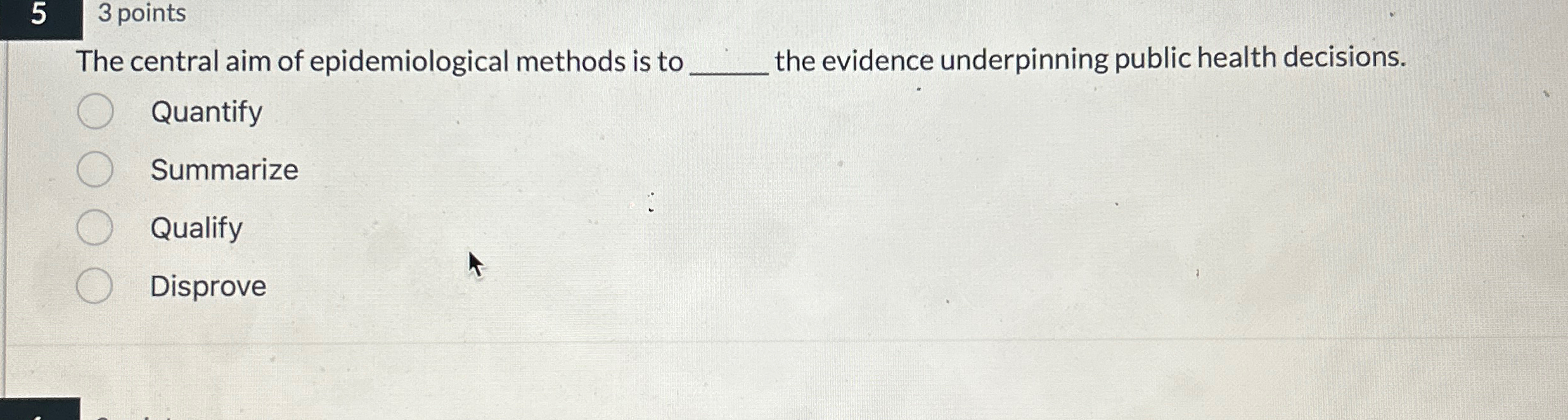Solved 53 ﻿pointsThe central aim of epidemiological methods | Chegg.com