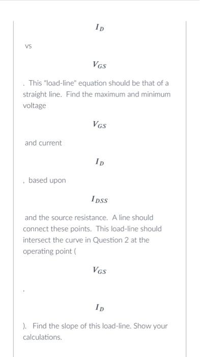 Solved We wish to find the operating point of the following | Chegg.com