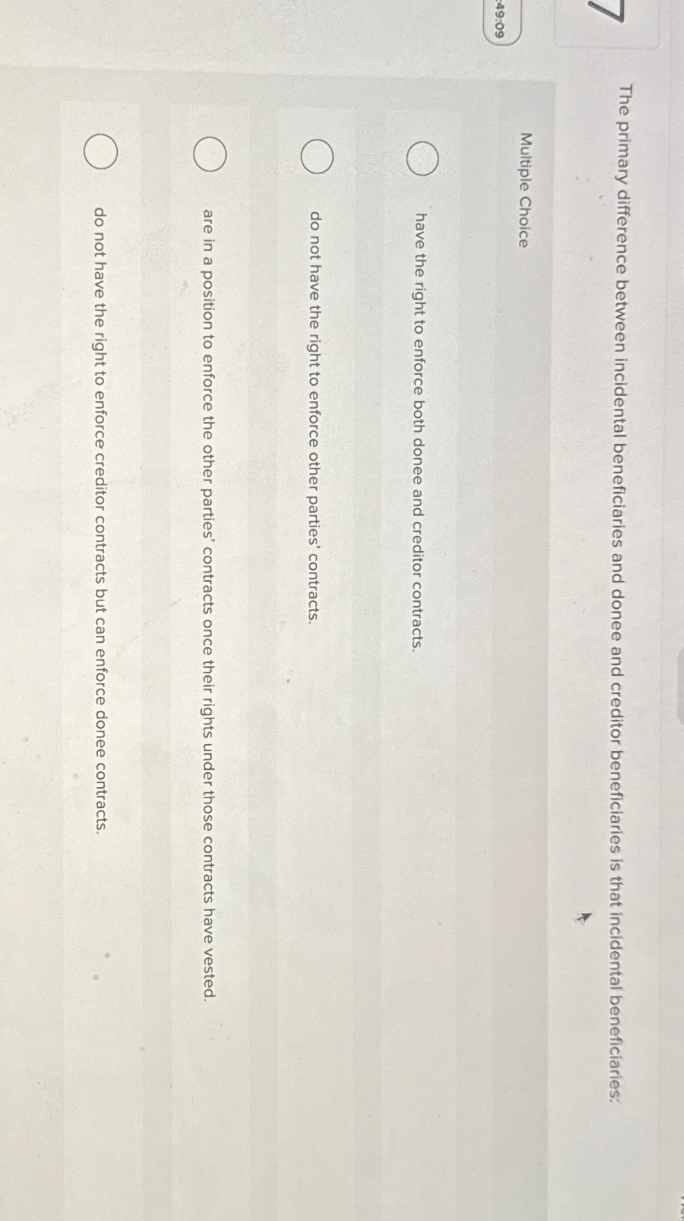 Solved The primary difference between incidental | Chegg.com