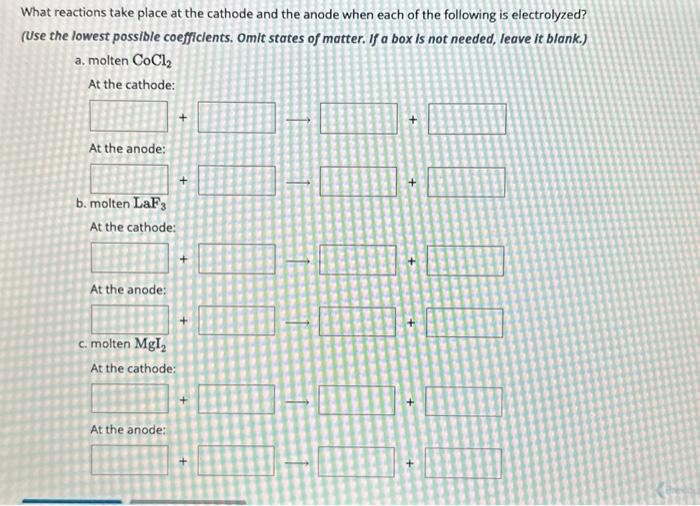 Solved What reactions take place at the cathode and the | Chegg.com