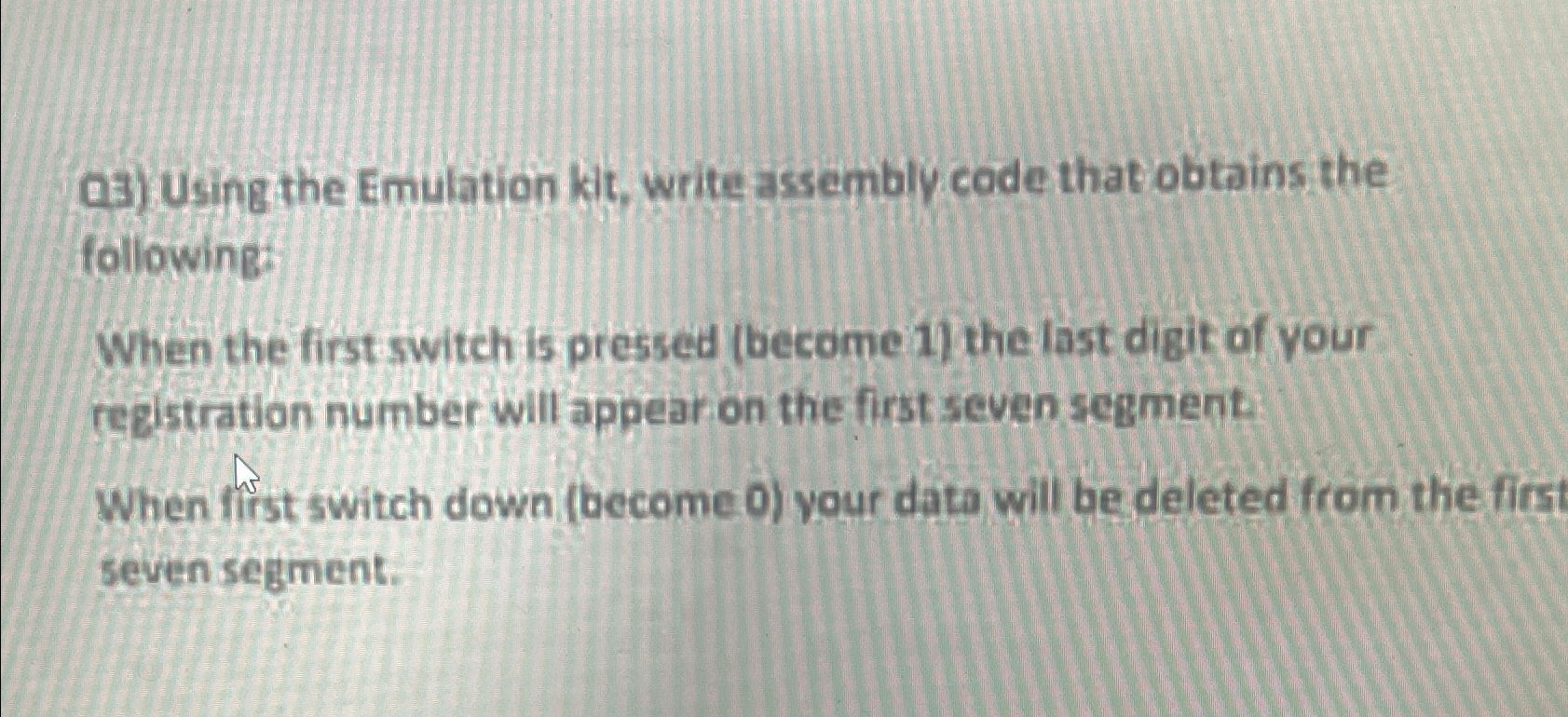 a3) ﻿Using the Emulation kit, write assembly code | Chegg.com