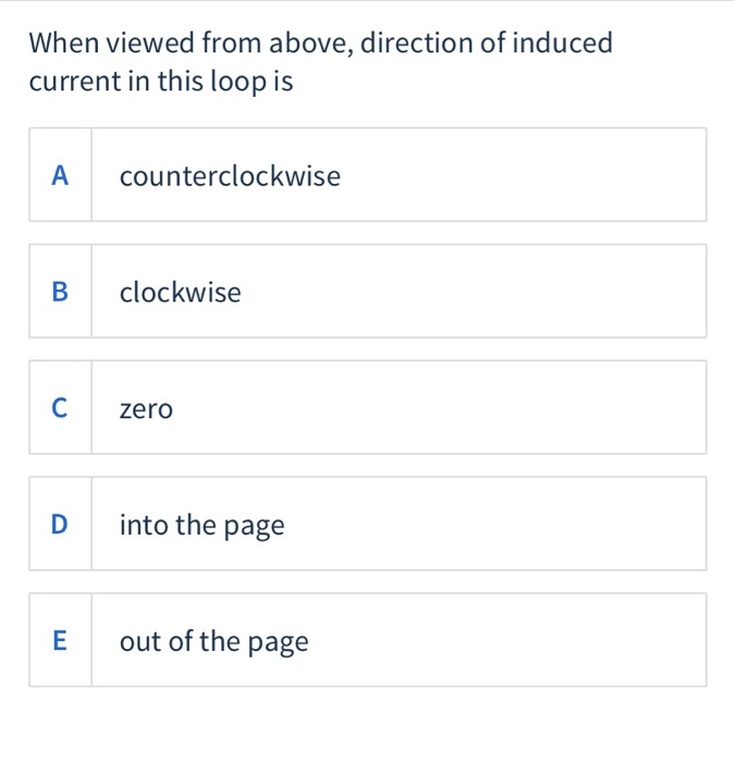 When viewed from above, direction of induced current | Chegg.com