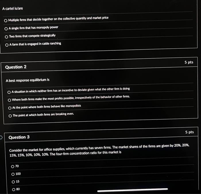 Solved Multiple firms that decide together on the collective | Chegg.com