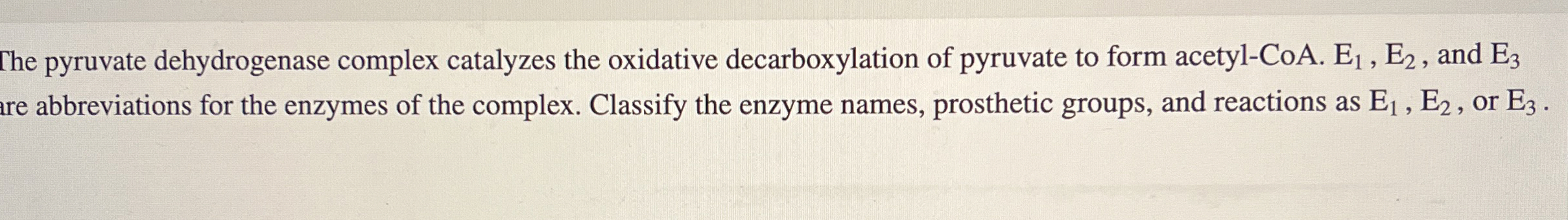 Solved The pyruvate dehydrogenase complex catalyzes the | Chegg.com