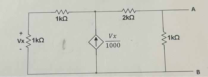 Solved For the circuit shown determine the Thevenin | Chegg.com