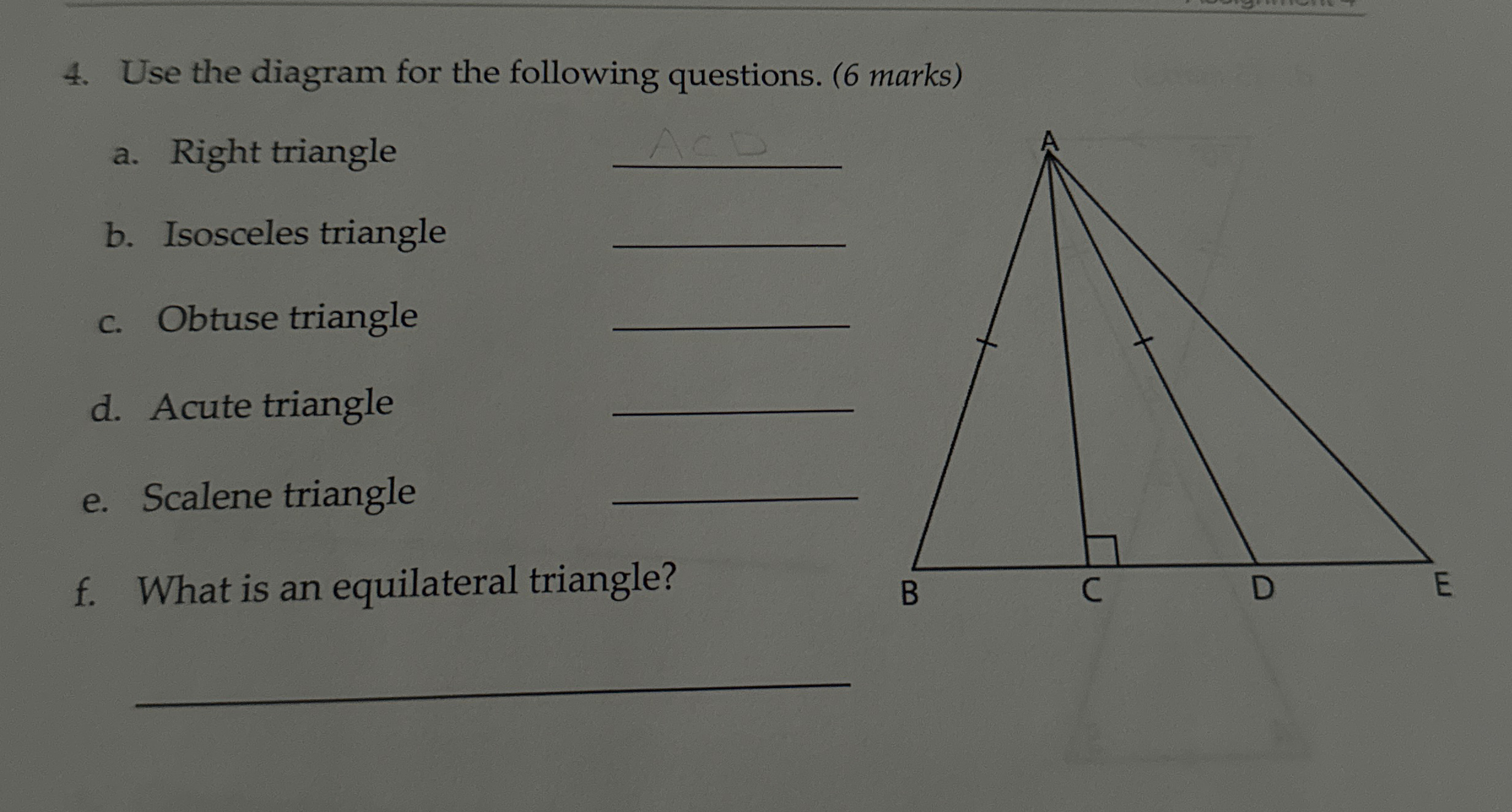 Solved Use the diagram for the following questions. (6 | Chegg.com