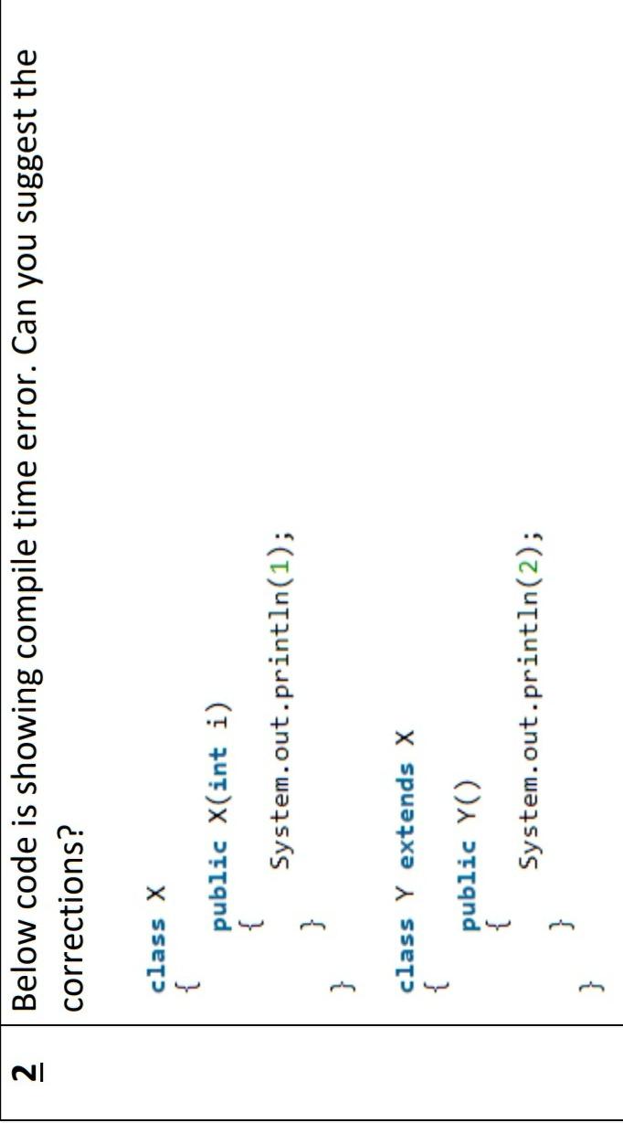 Solved 2 Below code is showing compile time error. Can you | Chegg.com