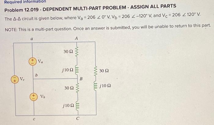 Solved Problem 12.019 - DEPENDENT MULTI-PART PROBLEM - | Chegg.com