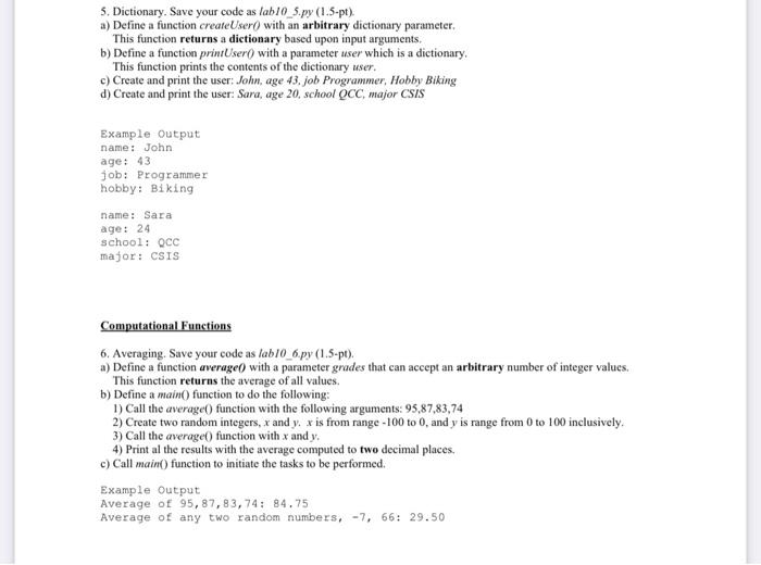 Solved 5. Dictionary. Save your code as tablo_5.py (1.5-pt) | Chegg.com
