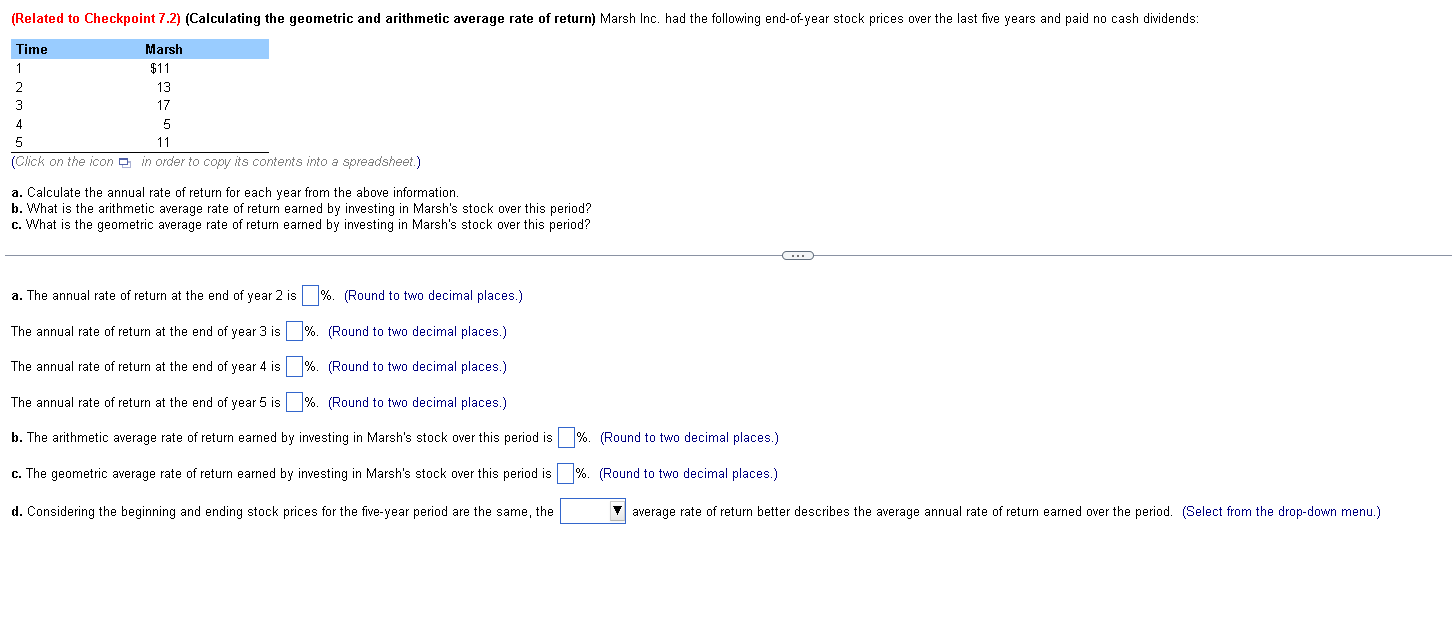 Solved (Related to Checkpoint 7.2) (Calculating the | Chegg.com