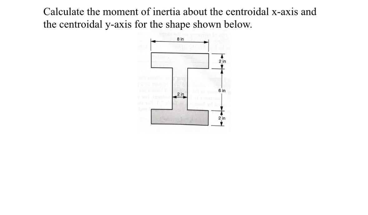 Solved Calculate the moment of inertia about the centroidal | Chegg.com