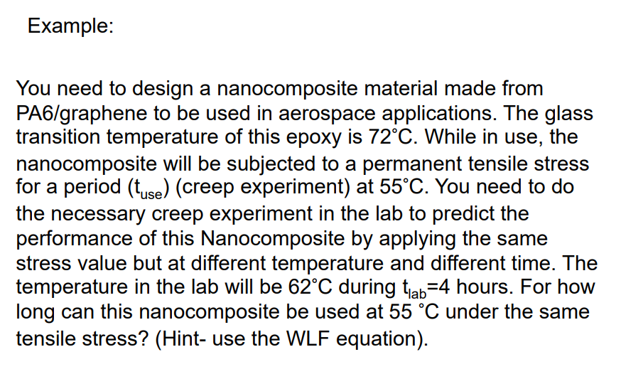 Solved Example:You need to design a nanocomposite material | Chegg.com