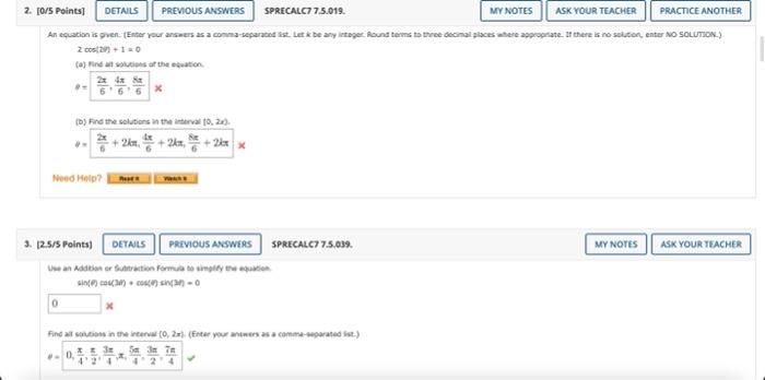 Solved 17. [ors Points) DETALS PREVOUS AWSWERS SPAECALCP | Chegg.com