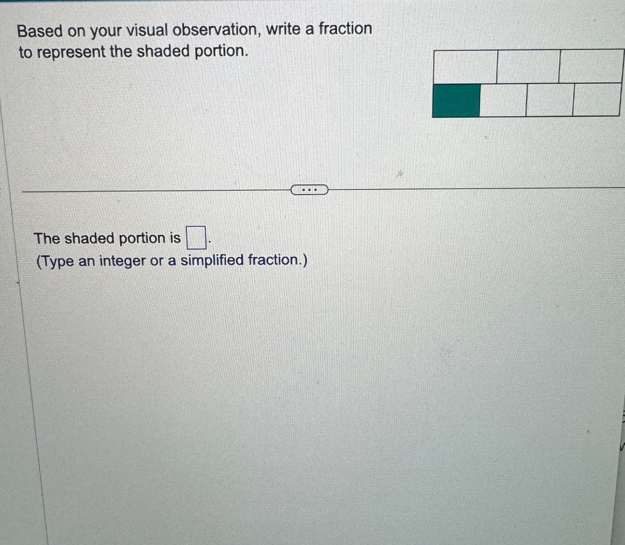 Based on your visual observation, write a fraction to | Chegg.com