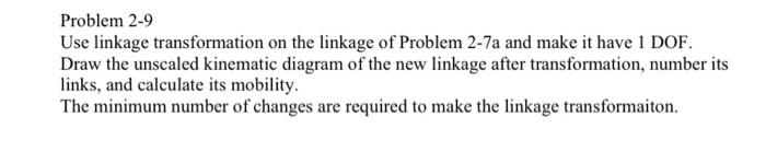 Solved Use Linkage Transformation On The Linkage Of Problem