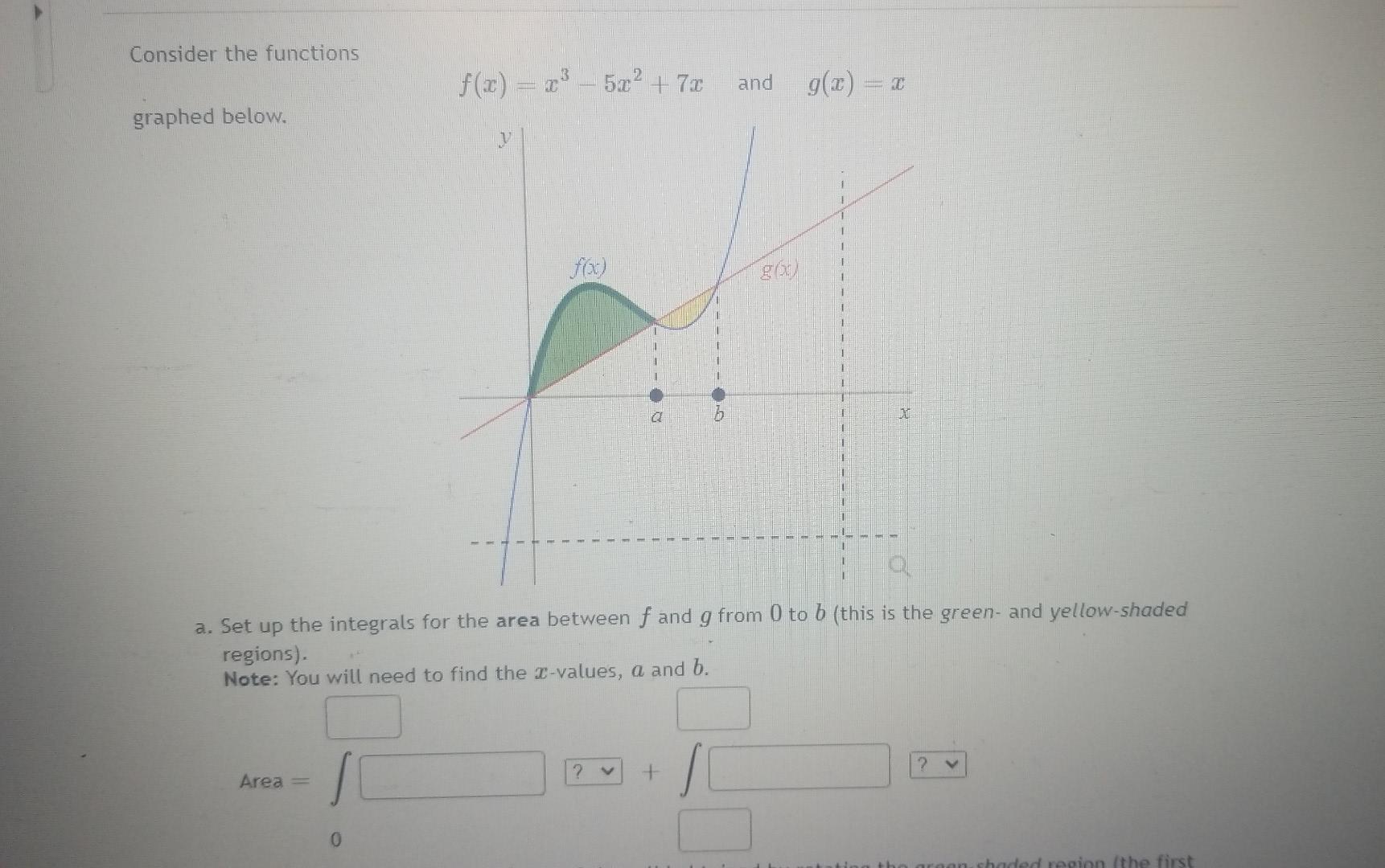 Solved Consider the functions f(x)=x3−5x2+7x and g(x)=x | Chegg.com
