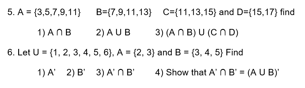Solved A={3,5,7,9,11},B={7,9,11,13},C={11,13,15} ﻿and | Chegg.com