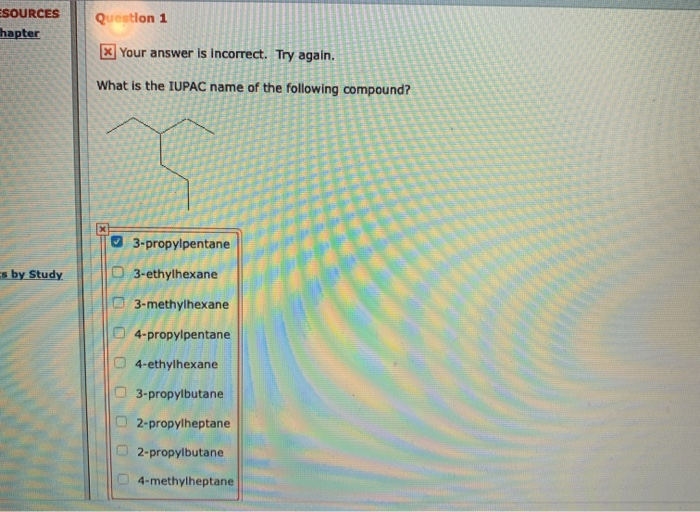 Solved ESOURCES hapter Question 1 x Your answer is | Chegg.com