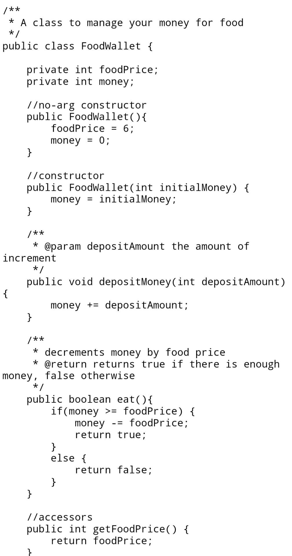 Solved Important: Class, and public method names must be | Chegg.com