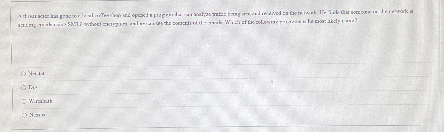 Solved sending emails using SMTP without encryption, and he | Chegg.com
